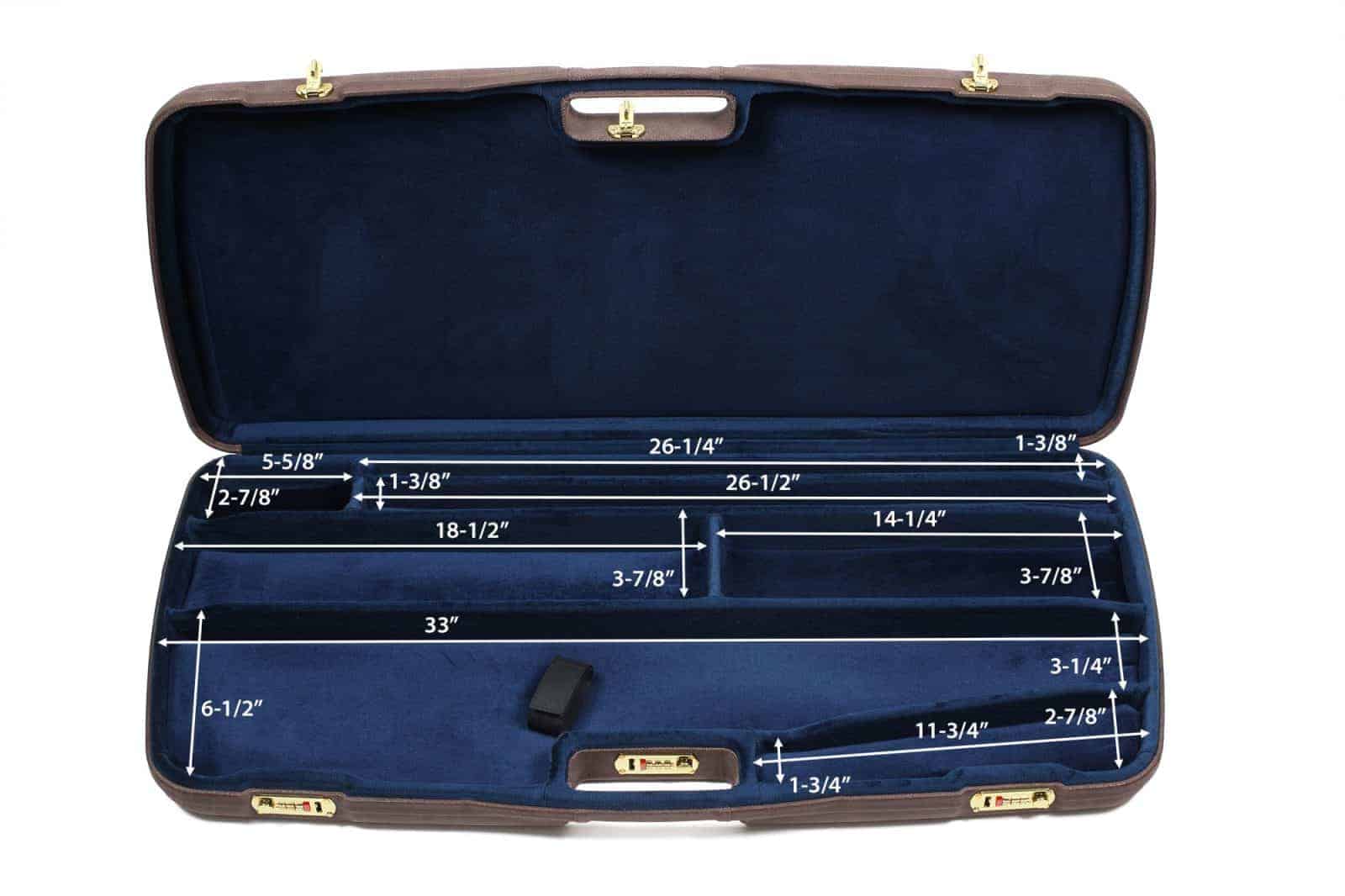 2 Barrel Takedown Rifle Hard Case with Compartments
