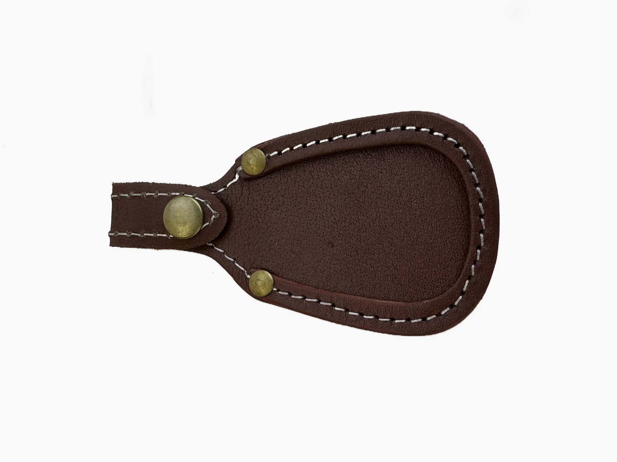Round Leather Toe Tabs with Solid Brass Hardware | Negrini Luxury Gun Cases